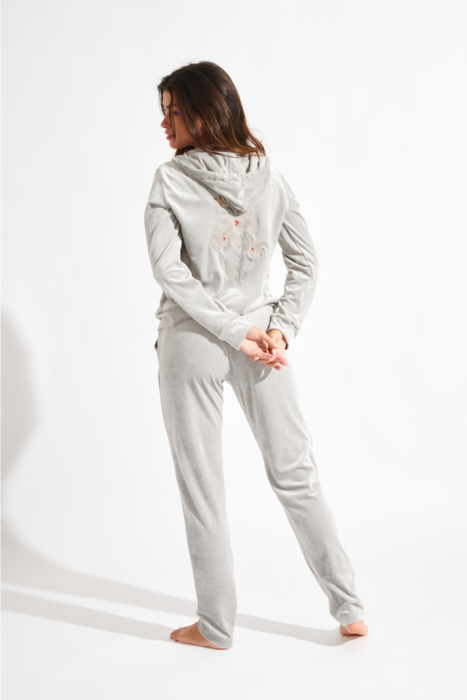 FRESCO SEALAKE grey velvet jacket | Banana Moon®