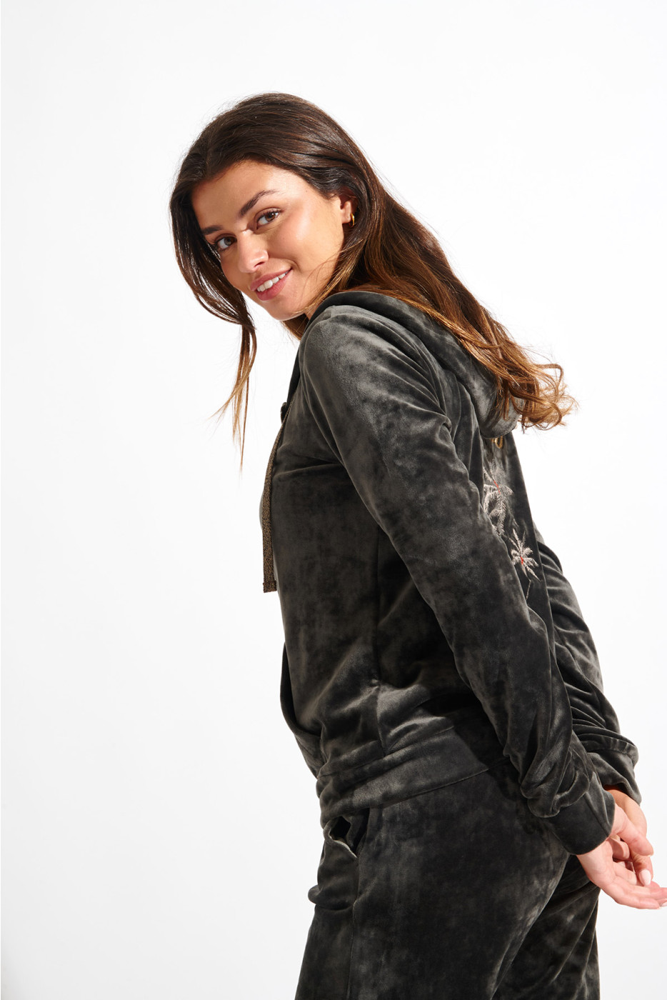 FRESCO SEALAKE grey velvet jacket | Banana Moon®