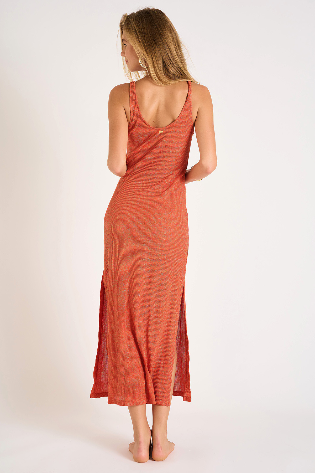 AMIVA GOLDENRIB orange maxi dress | Banana Moon®