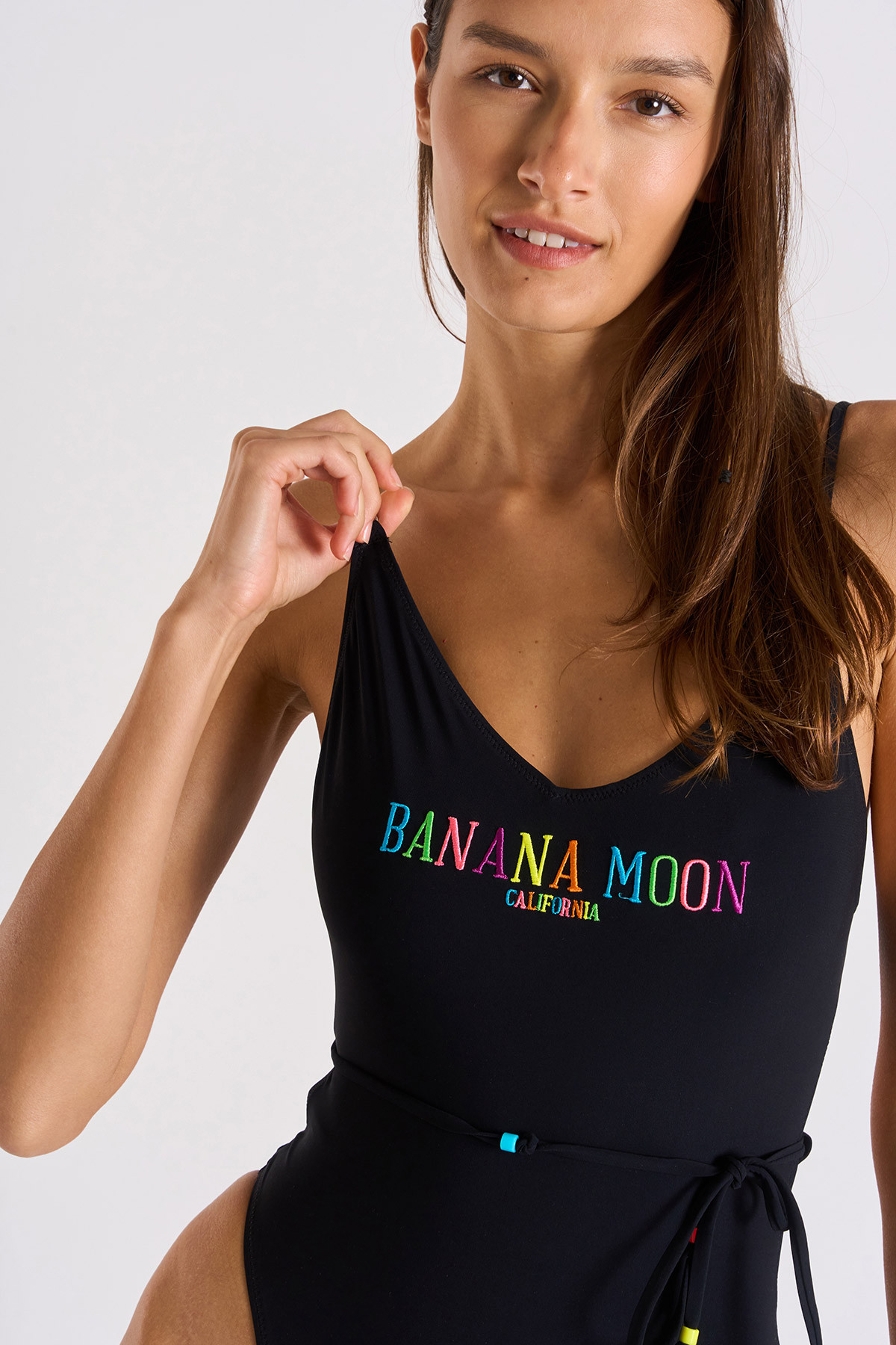 Colormoon Newton black one-piece swimsuit | Banana Moon®