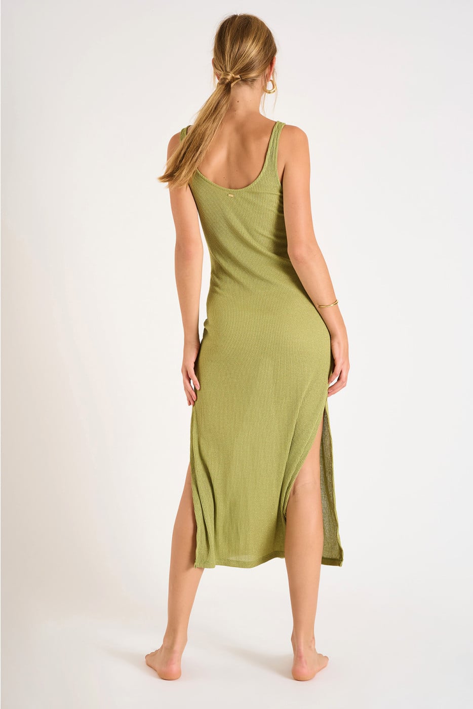 AMIVA GOLDENRIB greeni maxi dress | Banana Moon®