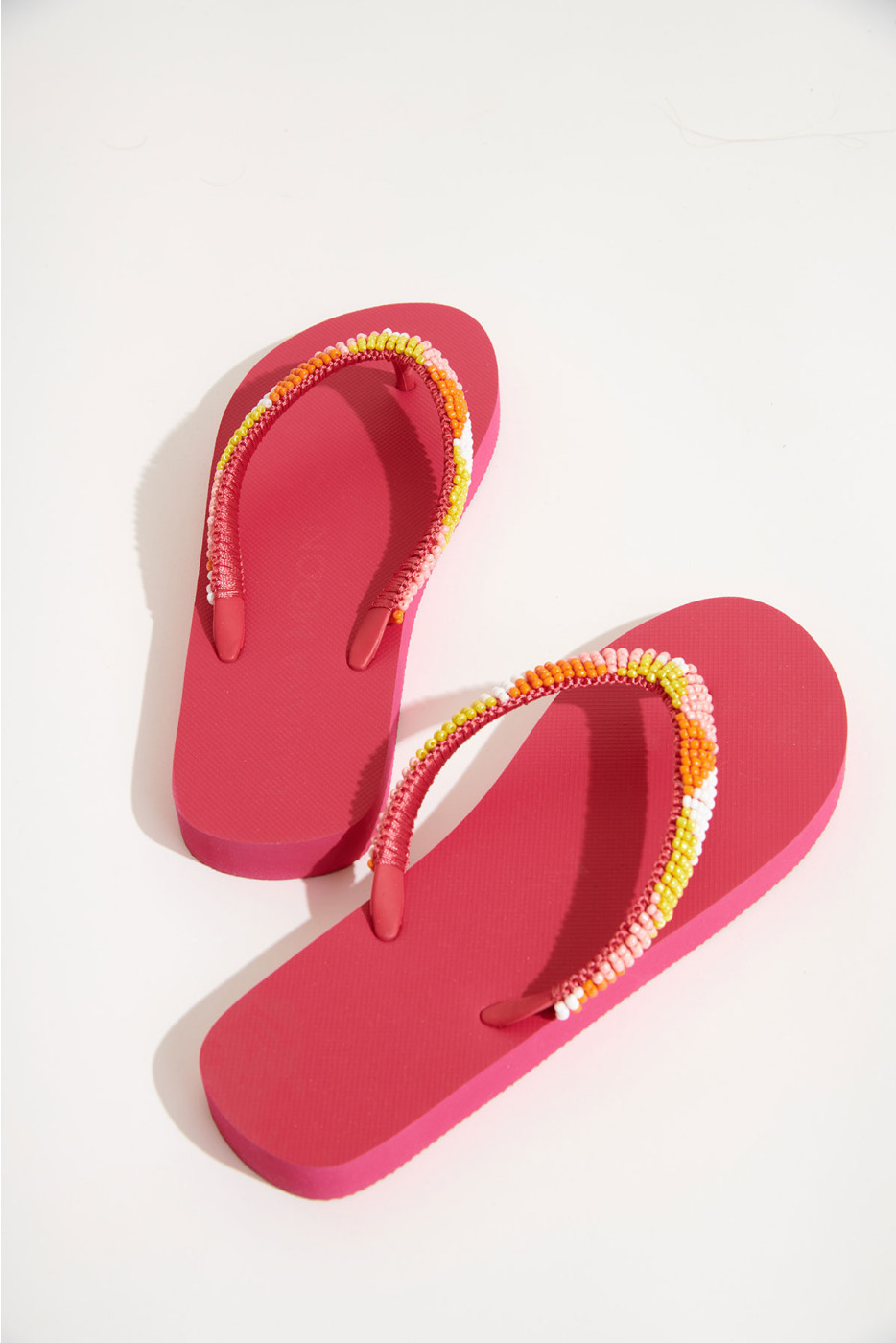 CALISUN SEASIDE fuchsia flip-flops with colored beads | Banana Moon®