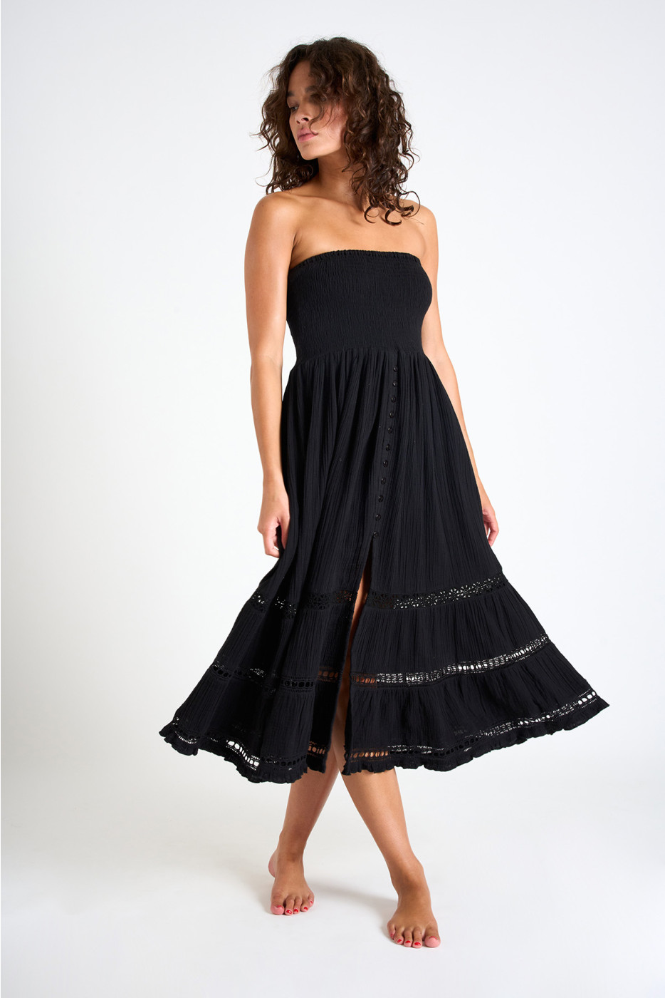 MAGALIA SEALBEACH black dress that can be worn as a skirt | Banana Moon®