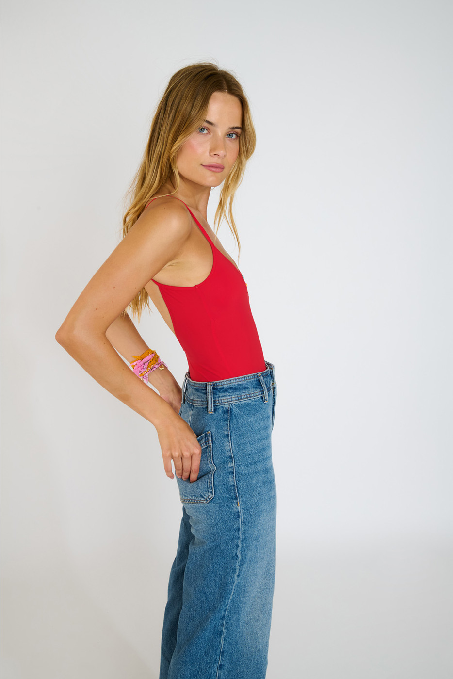 CATALEYA SPRING red one-piece swimsuit | Banana Moon®