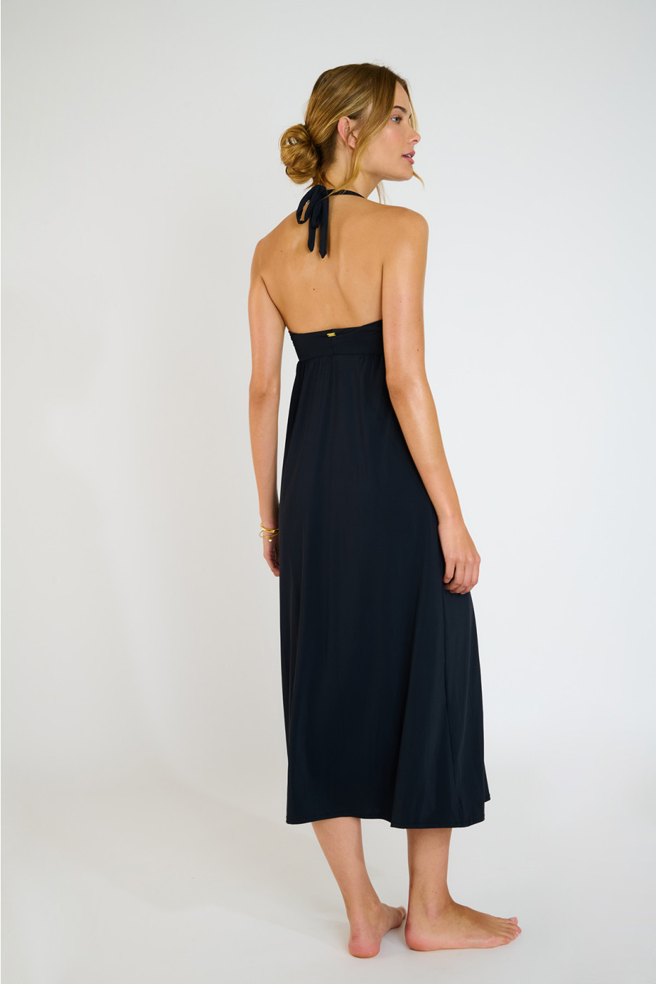 LAELIA JALUNA black high-neck long dress | Banana Moon®