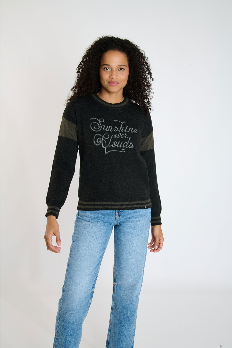 ROSARIO ROMANE women’s sweater in anthracite grey | Banana Moon®